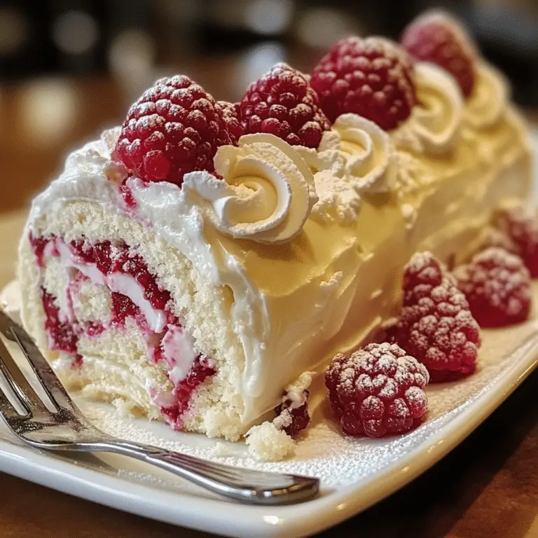 Raspberry White Chocolate Cake Roll | Delectable Meal