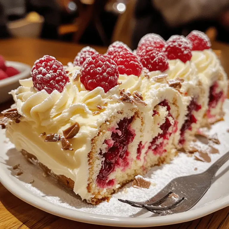 Raspberry White Chocolate Cake Roll | Delectable Meal