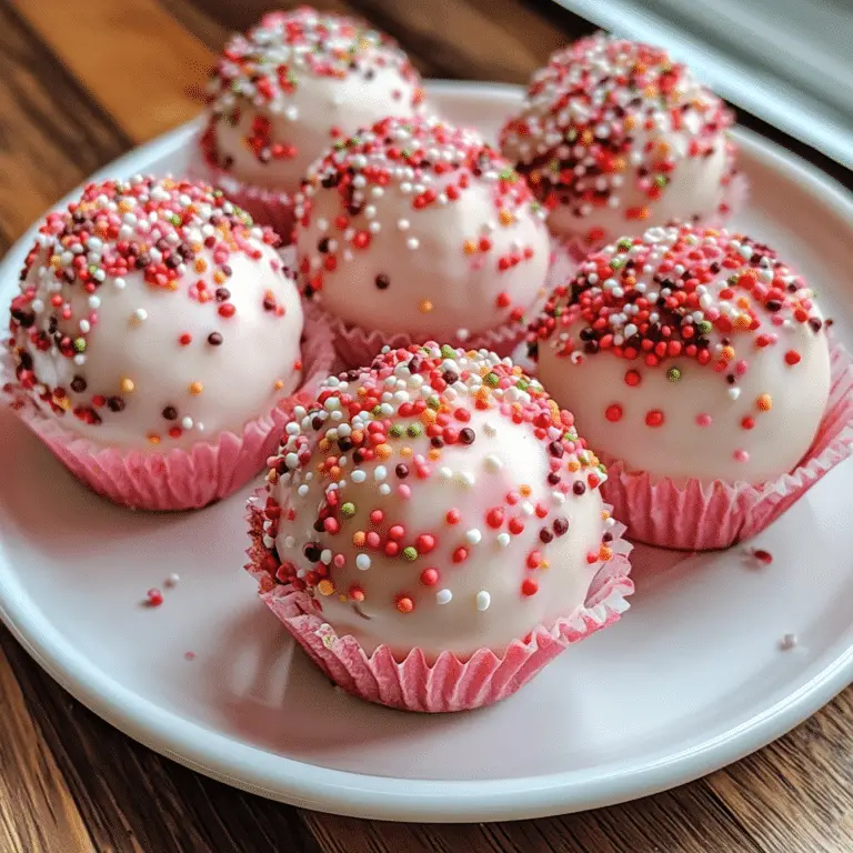 Strawberry Cake Balls | Delectable Meal