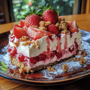 Berrylicious Strawberry Crunch Cheesecake | Delectable Meal