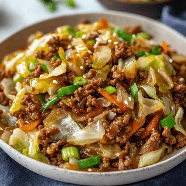 Easy Chinese Ground Beef and Cabbage Stir Fry Recipe | Delectable Meal