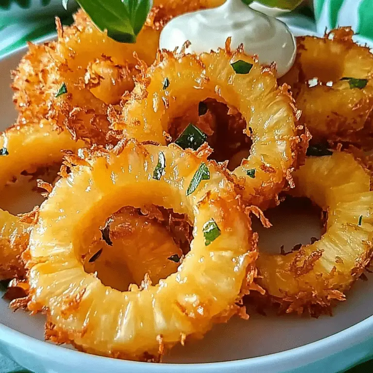 Rum-Soaked Fried Pineapple with Coconut Crust – A Tropical Dessert ...