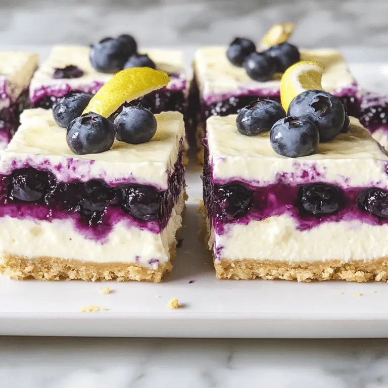 No-Bake Lemon Blueberry Dessert | Delectable Meal