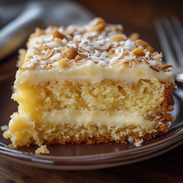 Pineapple Coconut God Bless America Cake | Delectable Meal