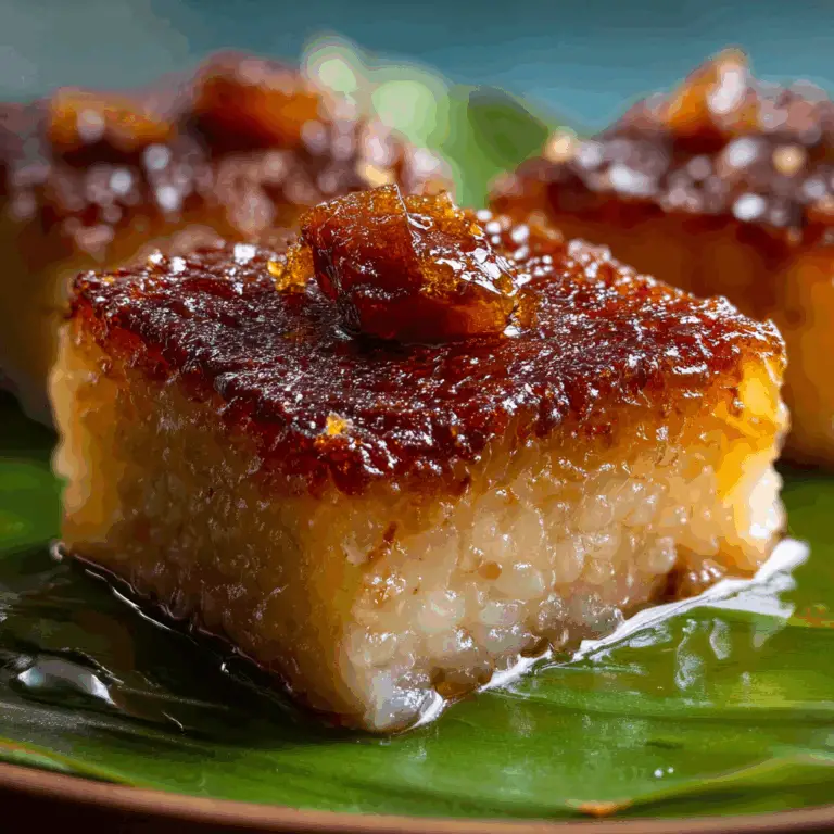 Biko (Filipino Sticky Rice Cake) | Delectable Meal