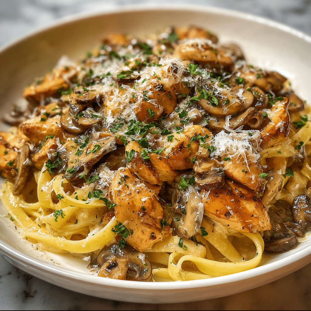 Chicken Marsala Pasta | Delectable Meal