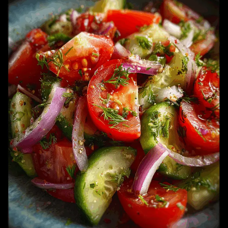 Cucumber, Tomato & Onion Salad | Delectable Meal