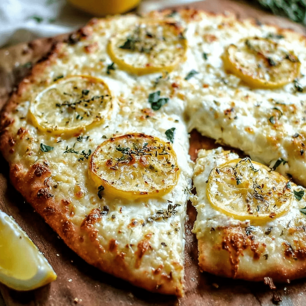 Summer Lemon Ricotta and Basil White Pizza | Delectable Meal